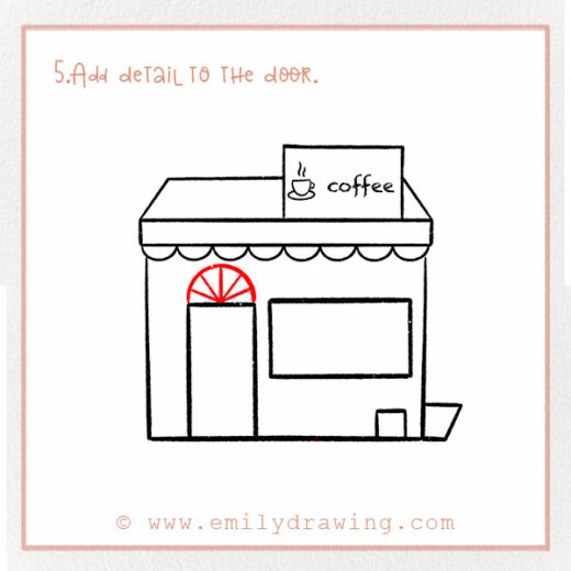 How to Draw a Coffee Shop - Emily Drawing