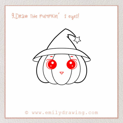 How To Draw a Halloween Pumpkin - Emily Drawing