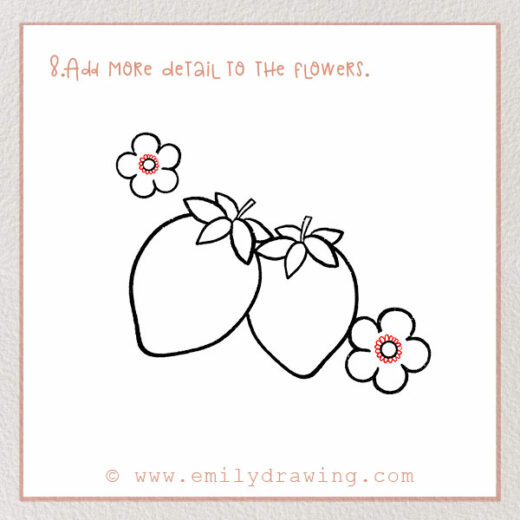 How to Draw a Strawberry - Emily Drawing