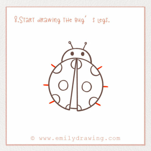 How to Draw a Ladybug - Emily Drawing