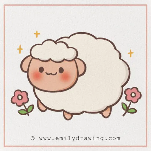 How to Draw a Sheep - Emily Drawing