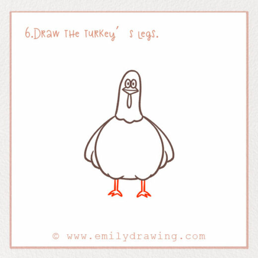 How to Draw a Turkey - Emily Drawing
