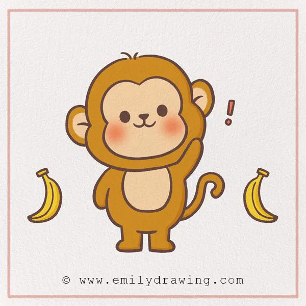 How To Draw A Cartoon Monkey Step By Step Cartoon How To Draw Monkey