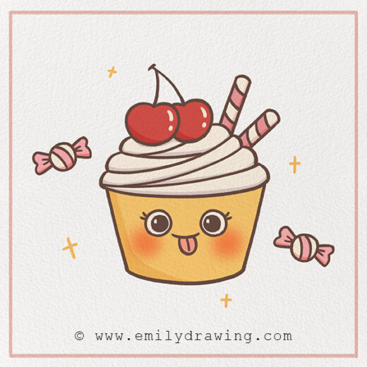 How to Draw a Cupcake - Emily Drawing