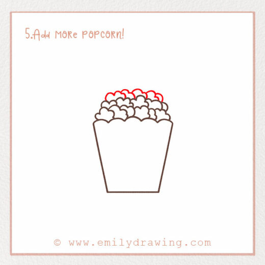 How to Draw a Popcorn - Emily Drawing