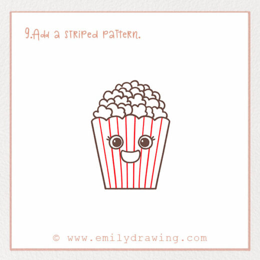 How to Draw a Popcorn - Emily Drawing