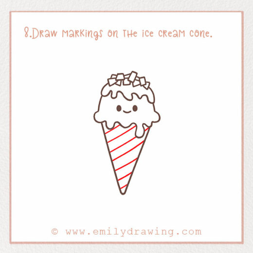 How to Draw an Ice Cream Cone! - Emily Drawing
