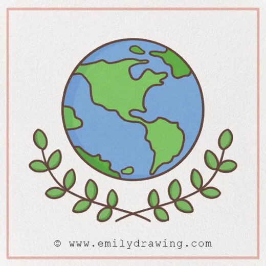 How to Draw Earth - Emily Drawing