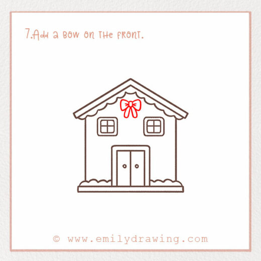 How to Draw a Gingerbread House - Emily Drawing