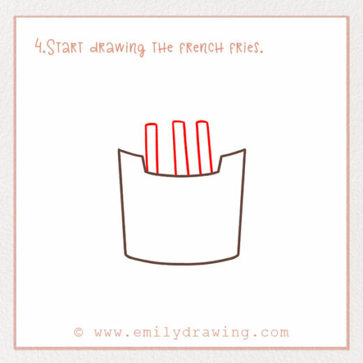 How to Draw French Fries - Emily Drawing