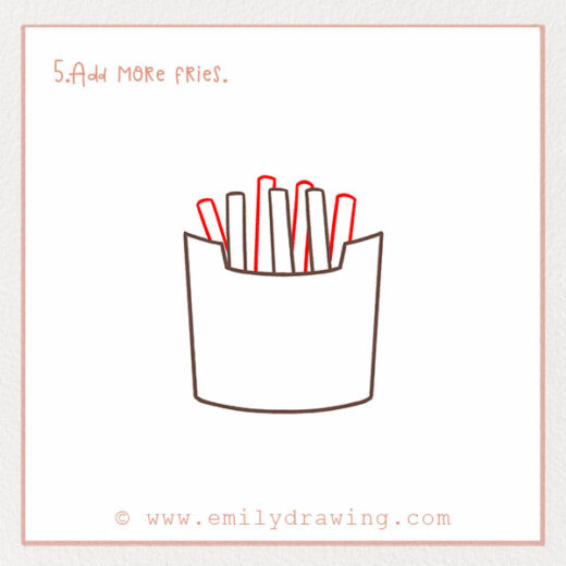 How to Draw French Fries - Emily Drawing