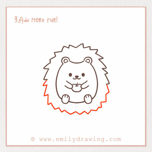 How to Draw a Hedgehog - Emily Drawing