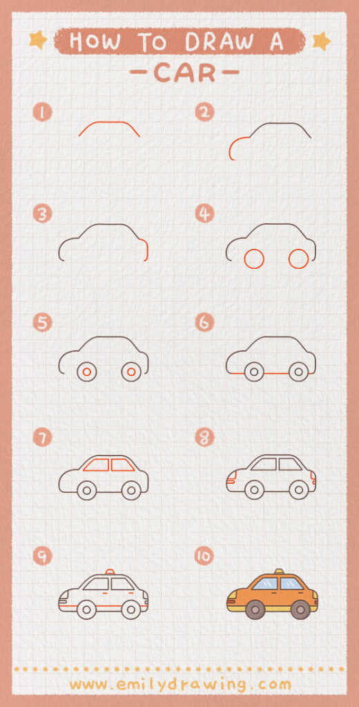 How to Draw a Car - Emily Drawing
