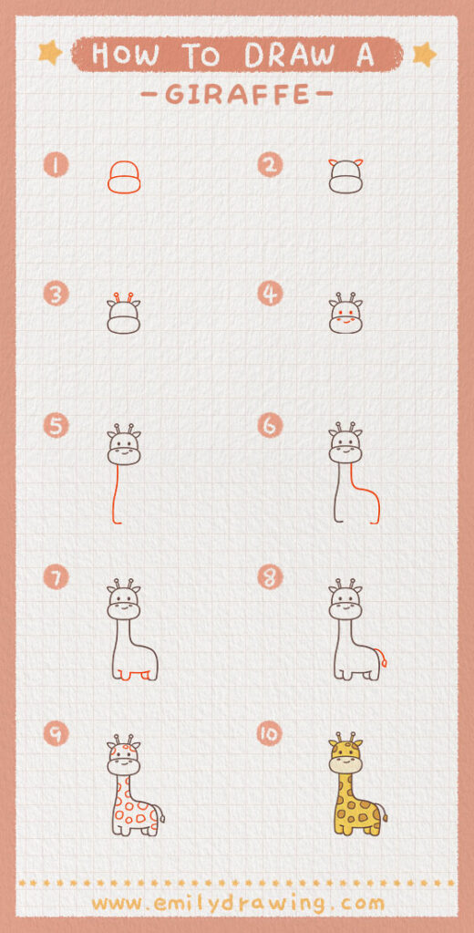 How to Draw a Giraffe - Emily Drawing