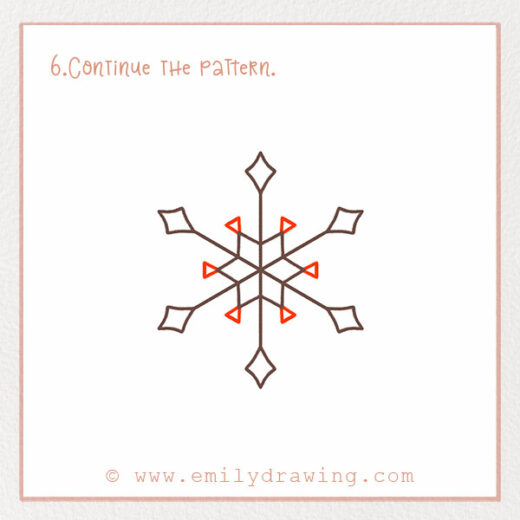 How to Draw a Snowflake - Emily Drawing