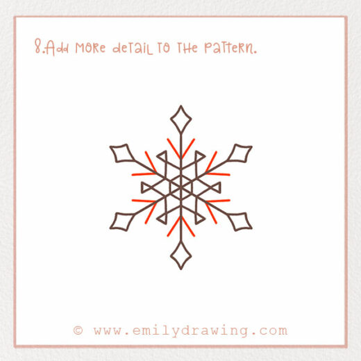 How to Draw a Snowflake - Emily Drawing