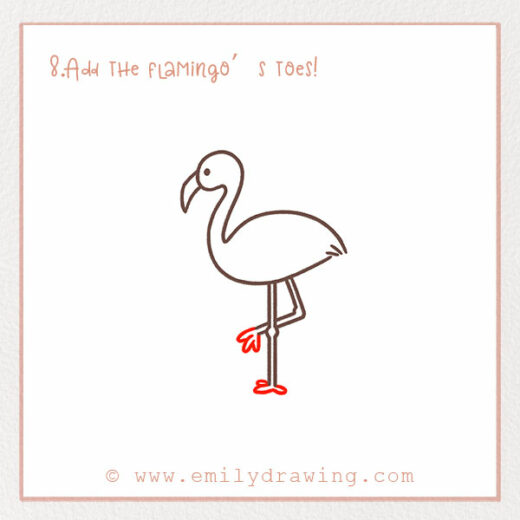 How to Draw a Flamingo - Emily Drawing