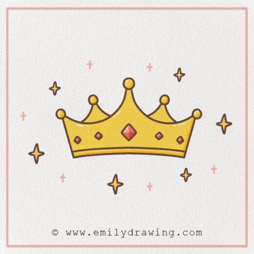 How to Draw a Crown - Emily Drawing
