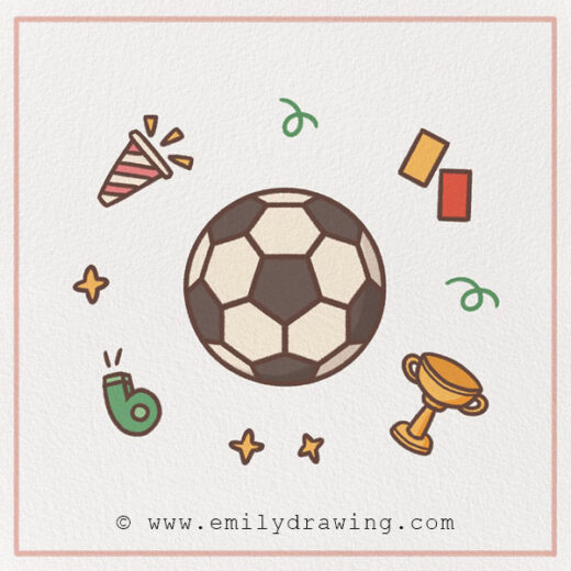 How to Draw a Football - Emily Drawing
