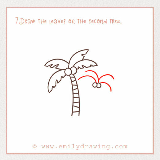 How to Draw a Palm Tree - Emily Drawing