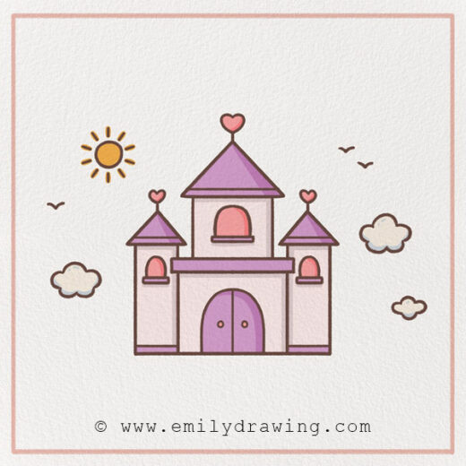 How to Draw a Castle - Emily Drawing