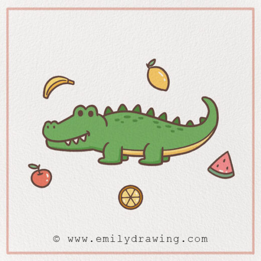 How to Draw an Alligator - Emily Drawing