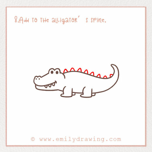 How to Draw an Alligator - Emily Drawing