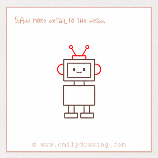 How to Draw a Robot - Emily Drawing