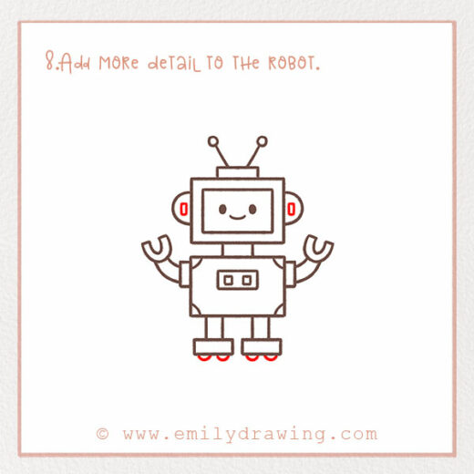How to Draw a Robot - Emily Drawing