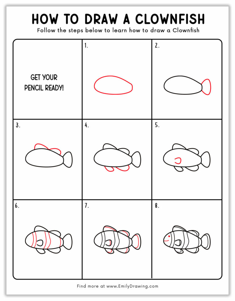 How to Draw a Clownfish - Emily Drawing