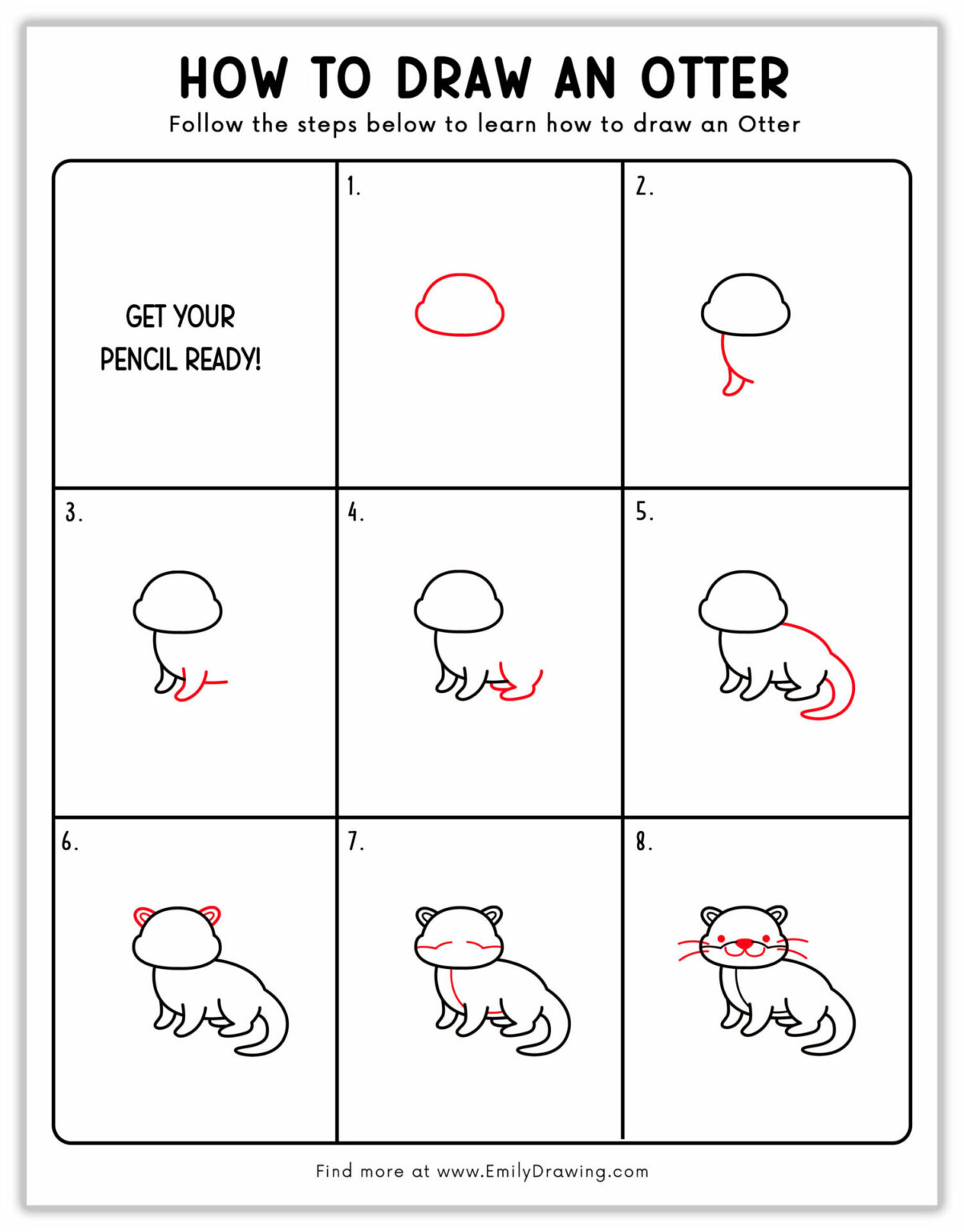 How to Draw an Otter - Emily Drawing