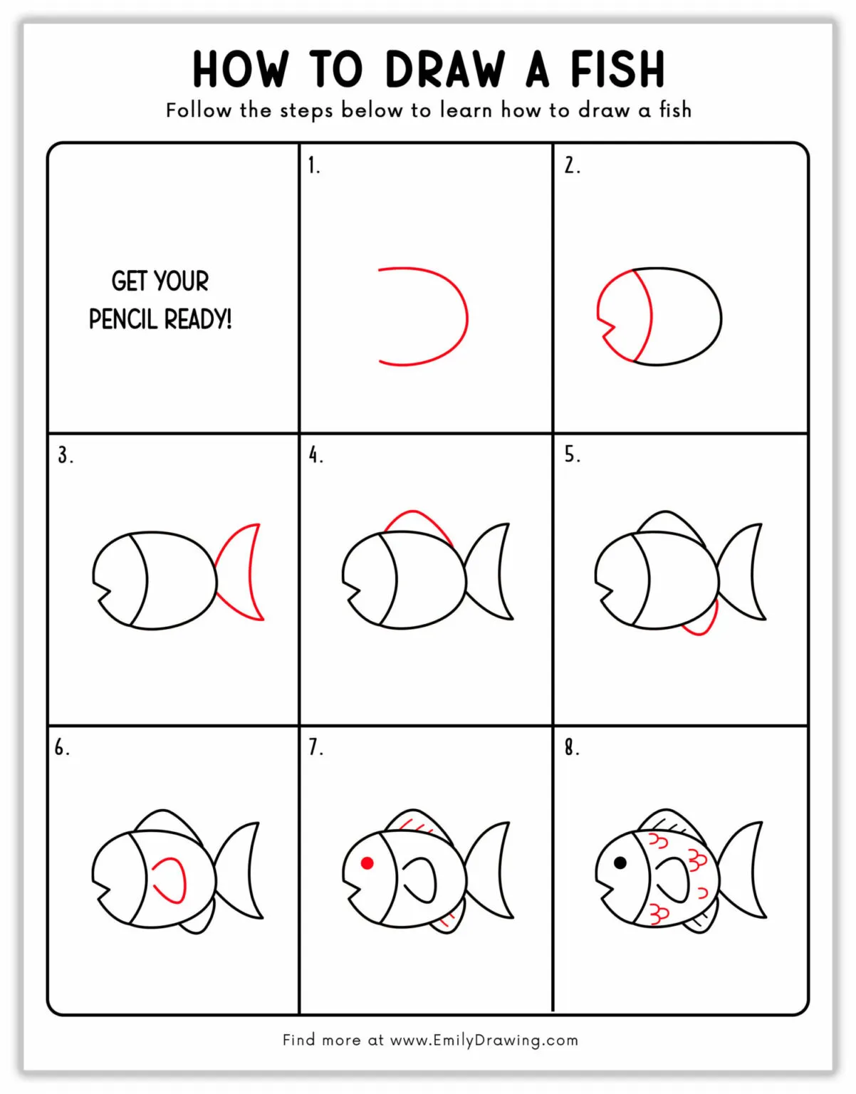 How To Draw A Fish - Emily Drawing