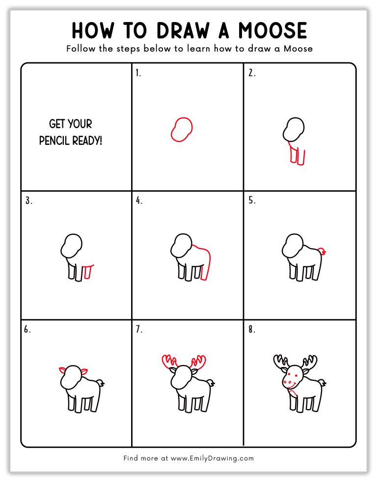 How to Draw a Moose - Emily Drawing
