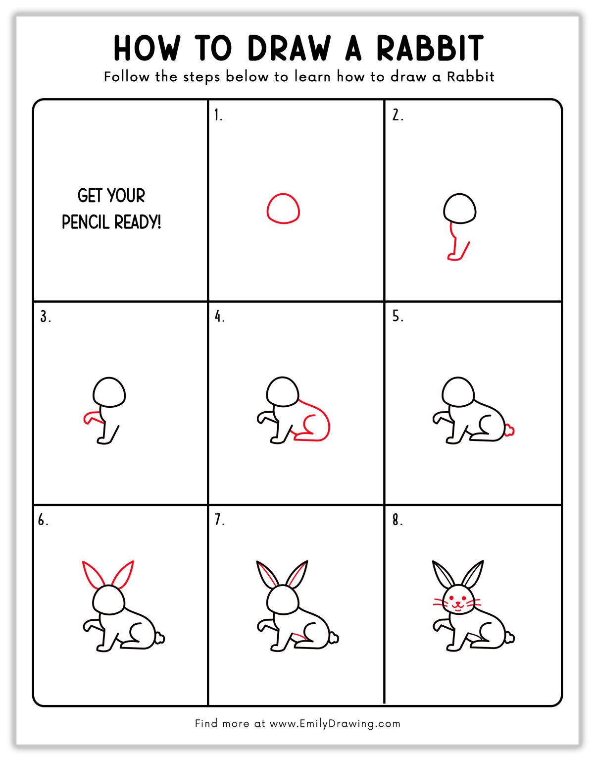 How to Draw a Rabbit - Emily Drawing
