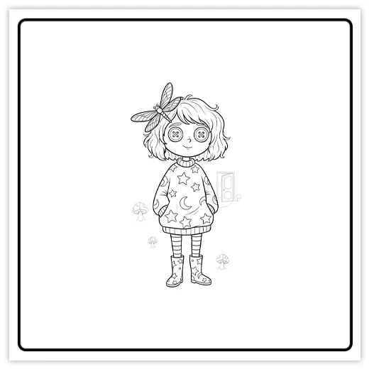 Sad Coloring Pages - Emily Drawing